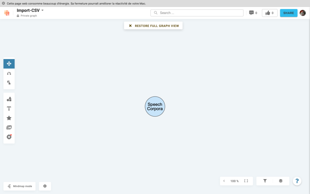 mindmap-csv | Internet with a Brain